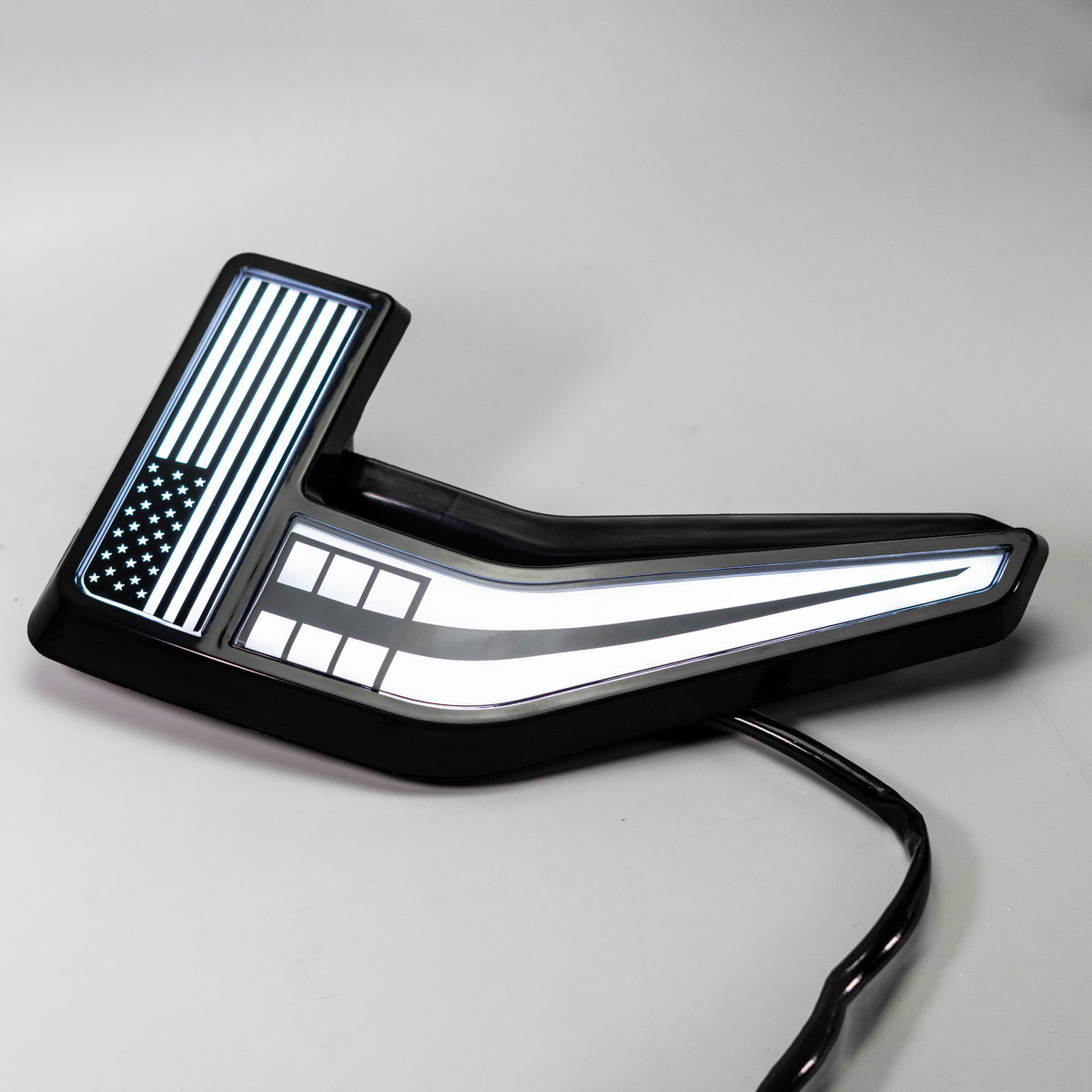 LED American Flag w/Turn Signal - Replacement Fender Badge - Fits 2021