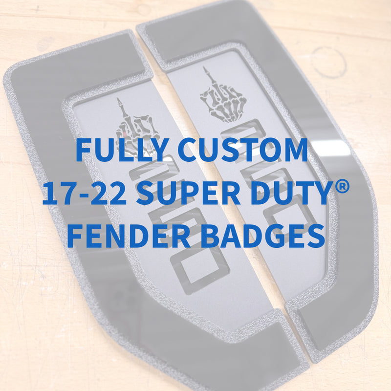Fully Custom Fender Badges - Upload Your Own - Fits 2017-2022 Super Du