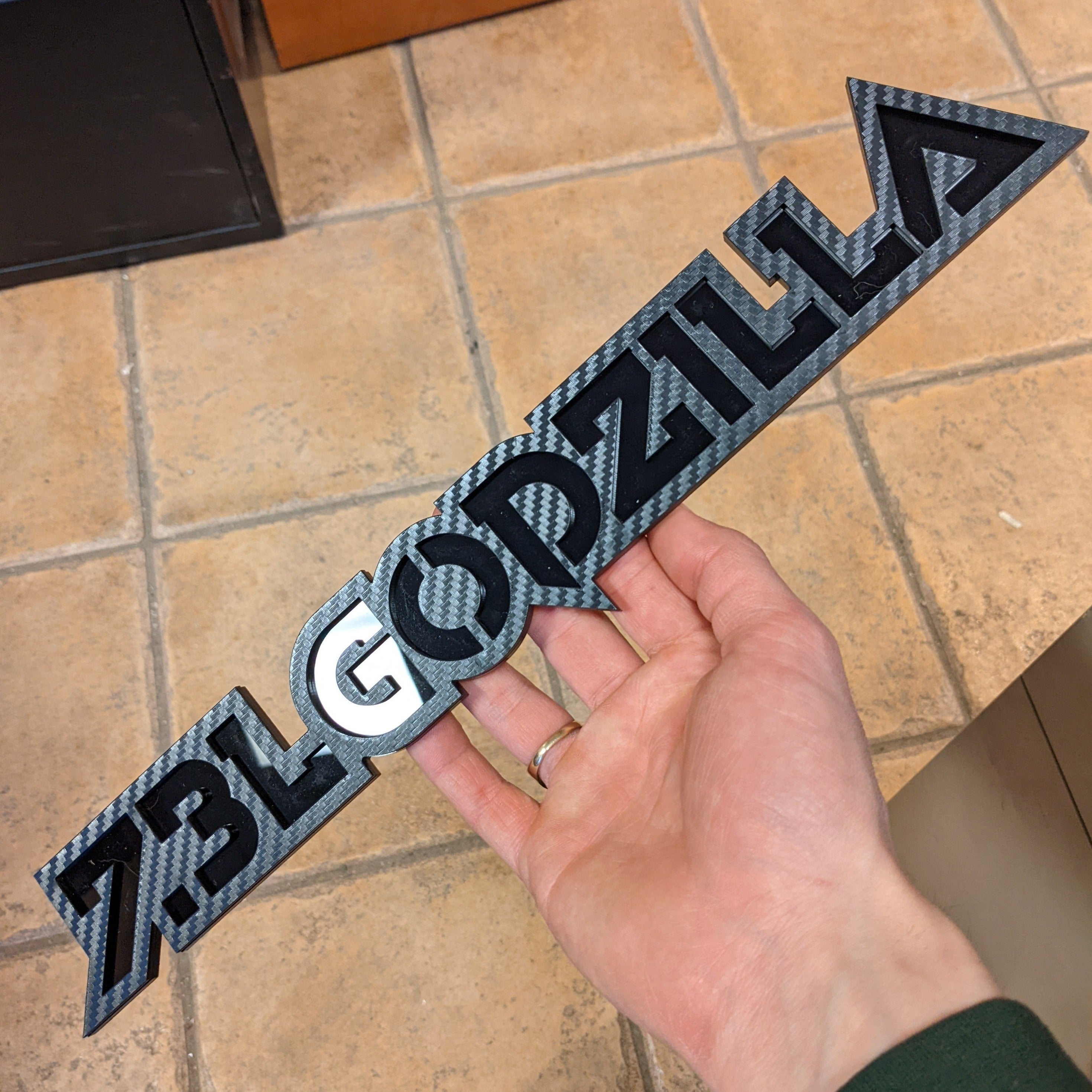7.3 Godzilla Custom Text Emblem