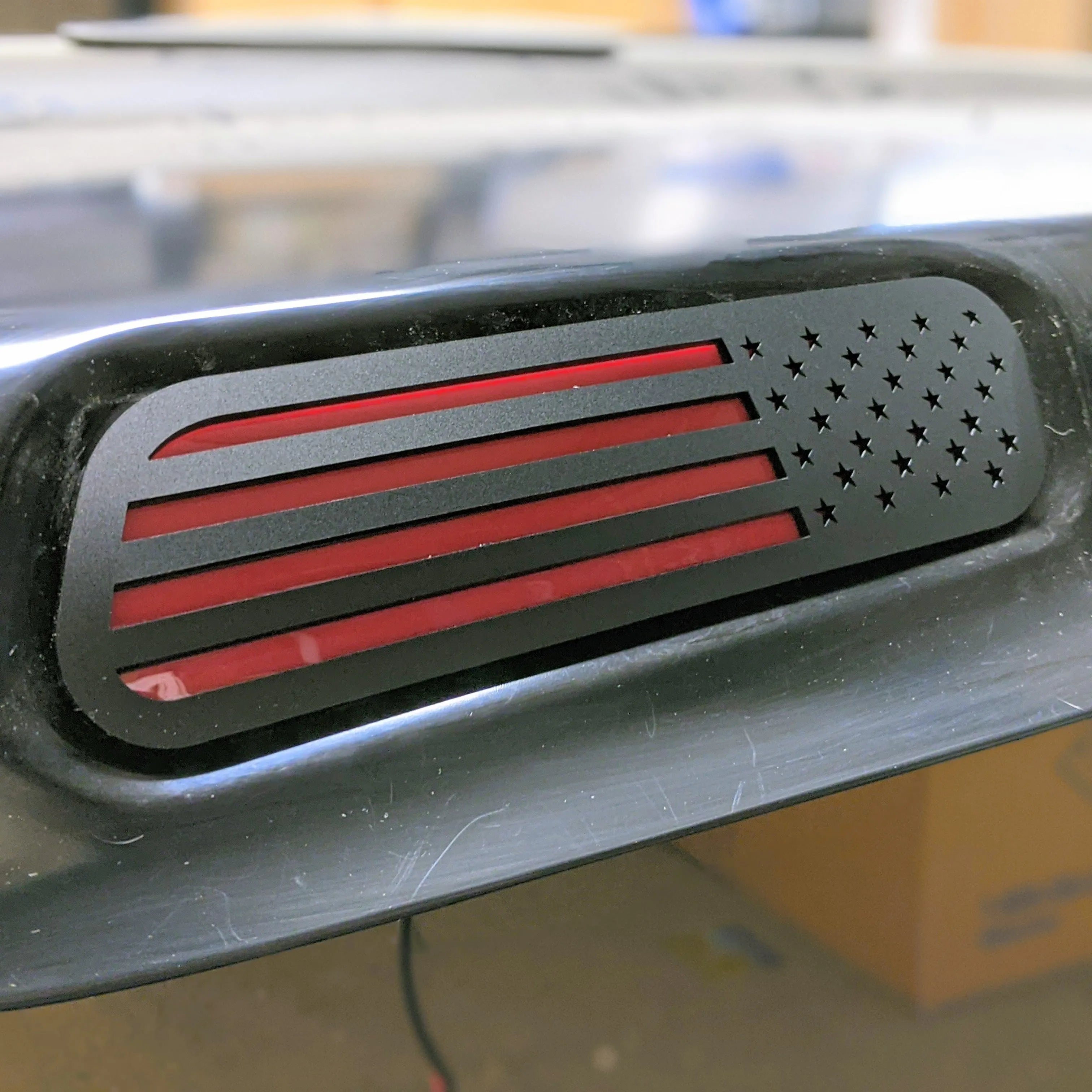 American Flag Hood Badges - Fits 2019-2025 Ram 2500/3500® - Matte Blac