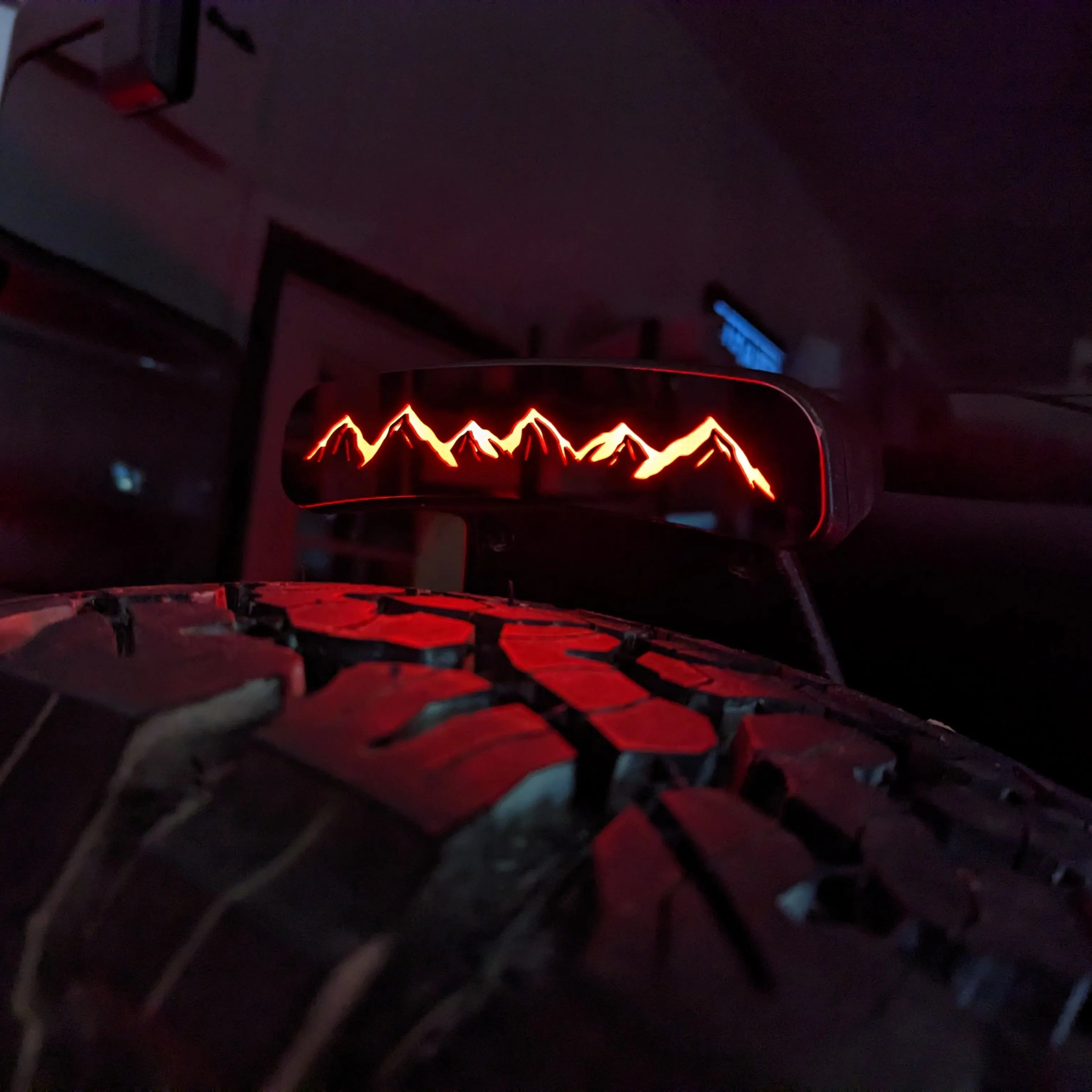 Third Brake Light Overlay Emblem - Mountains - Fits 2021+ Bronco® - Bl