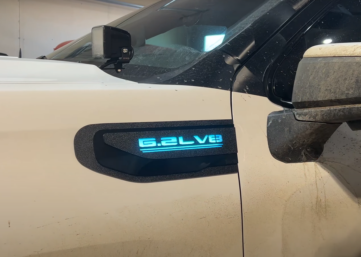 6.2L V8 LED Fender Badge Set - Fits 2019-2023 GMC® Sierra® 1500 - As S